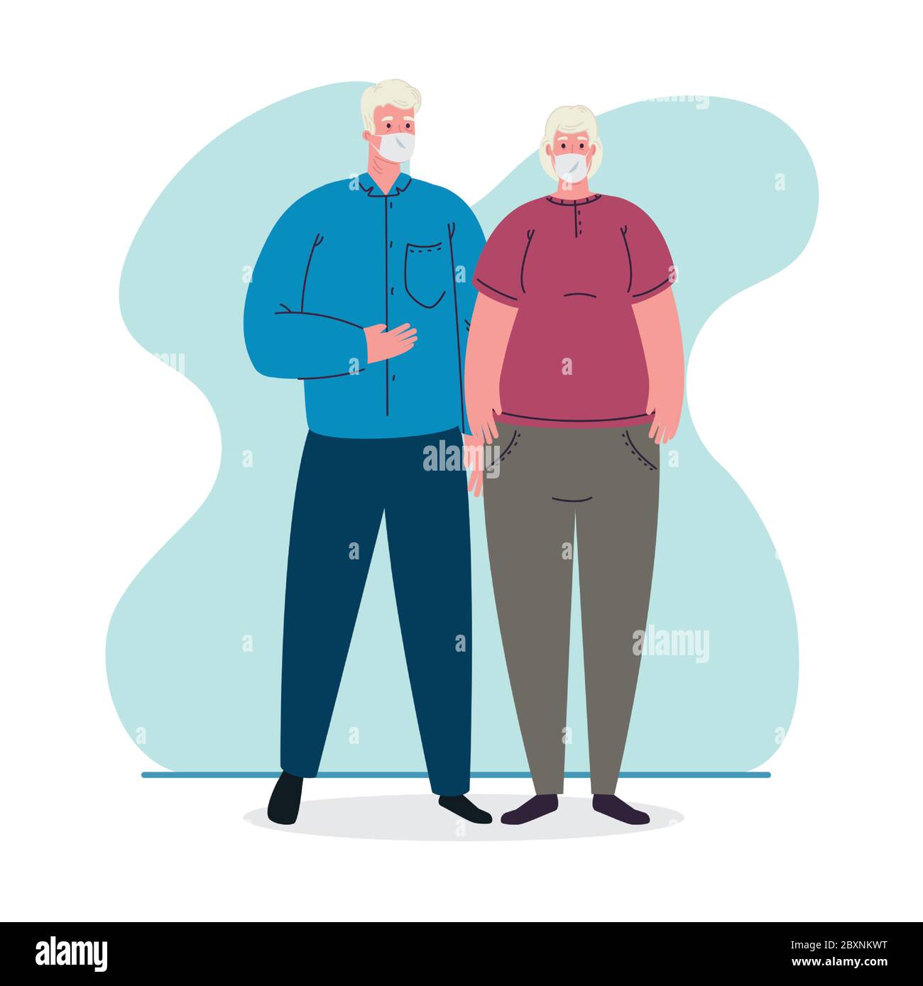 Elderly people face mask Cut Out Stock Images & Pictures - Alamy