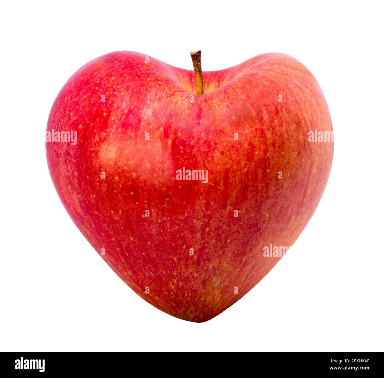 Heart shaped apple, isolated on white background Stock Photo - Alamy