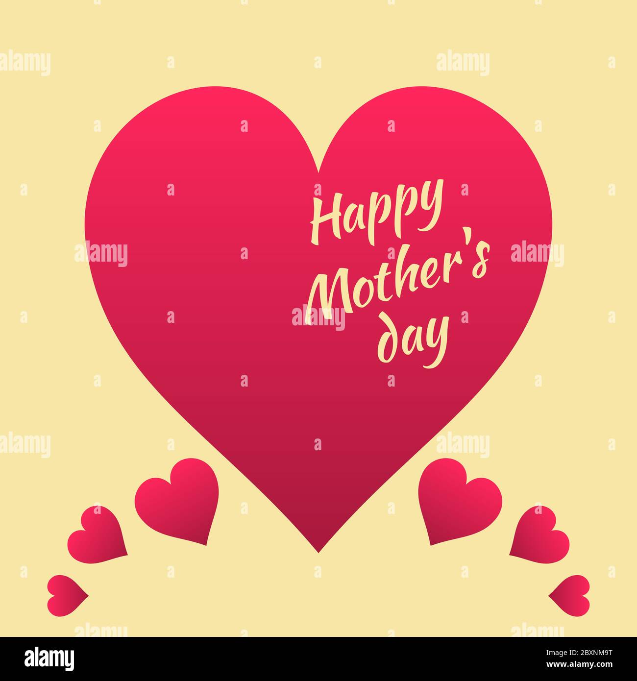 Elegant happy mothers day banner illustration with hearts. ideal for ...