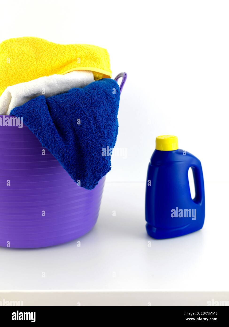 A laundry items isolated against a white background Stock Photo - Alamy