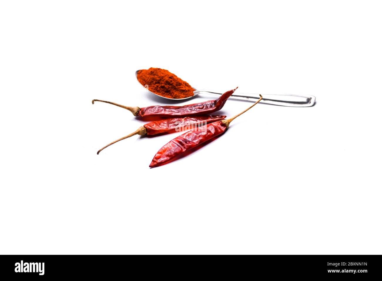 Dried chilli isolated on white background Stock Photo - Alamy