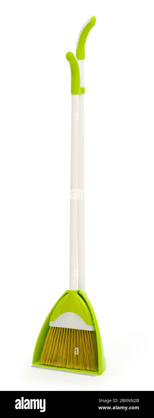 Cleaning broom isolated on the white background Stock Photo - Alamy