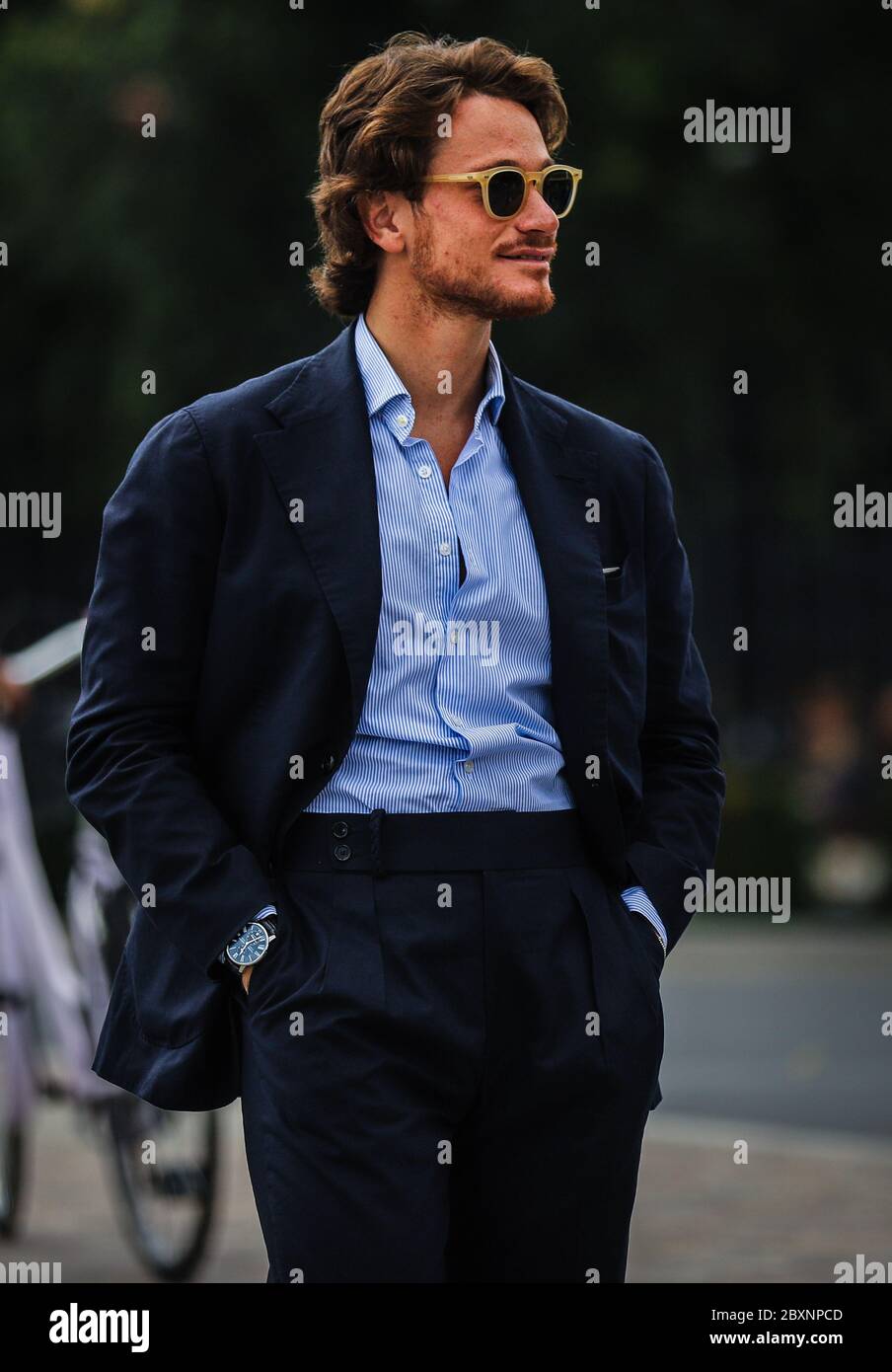 FLORENCE, Italy- June 12 2019: Andry Lombardi on the street in Florence ...