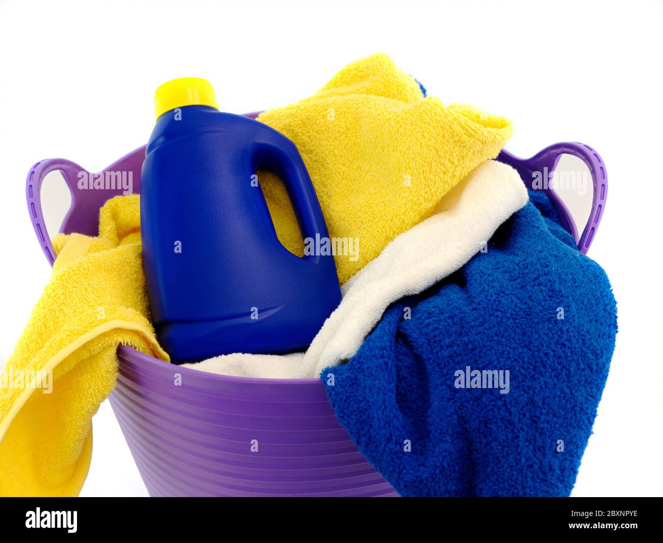 A laundry items isolated against a white background Stock Photo - Alamy