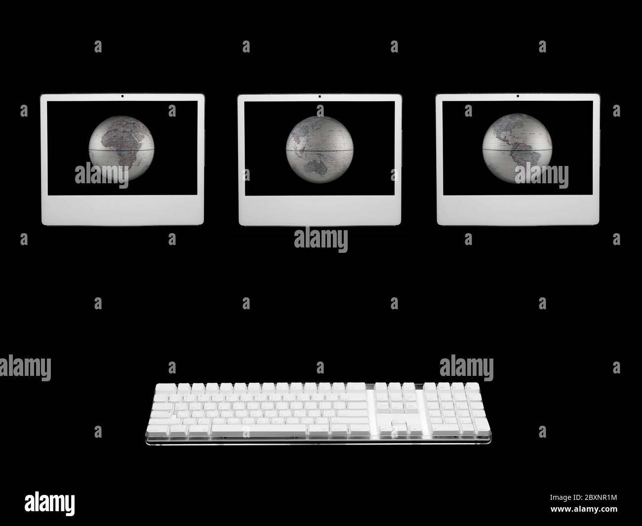 Modern desktop computer black screen hi-res stock photography and ...