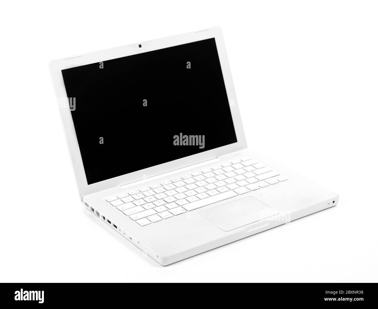 Laptop white background cutout Black and White Stock Photos & Images ...