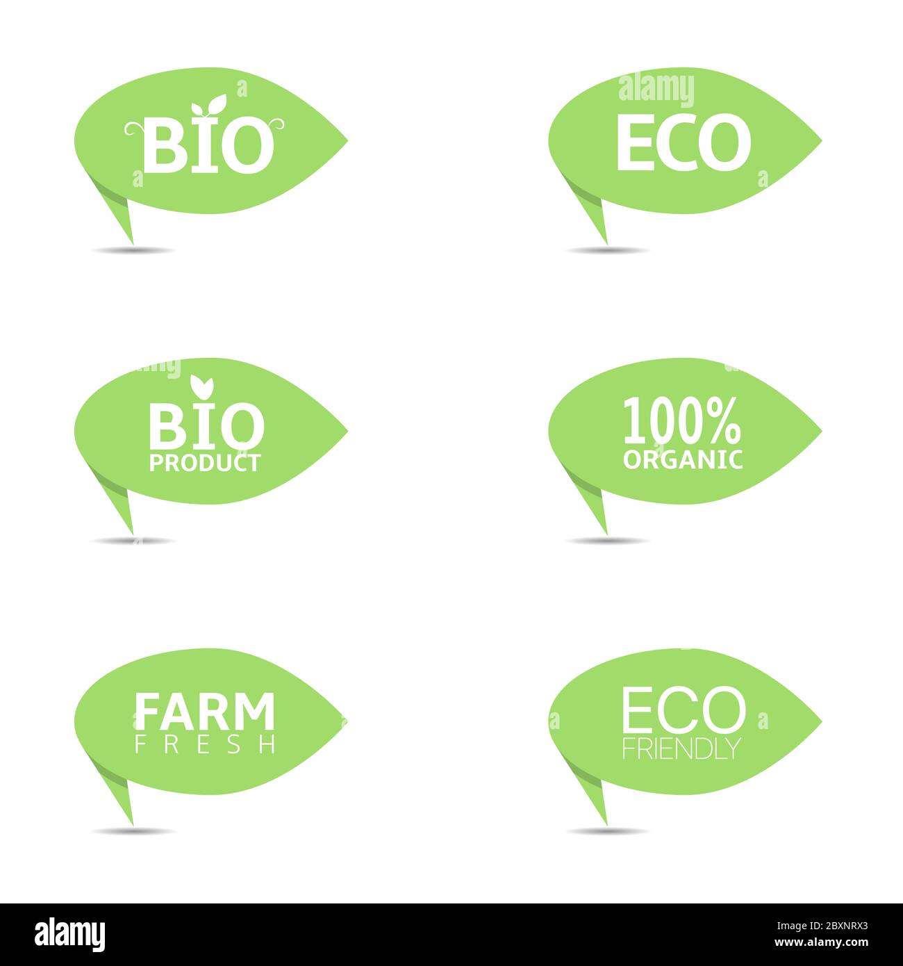 Organic food green label set Stock Vector Image & Art - Alamy