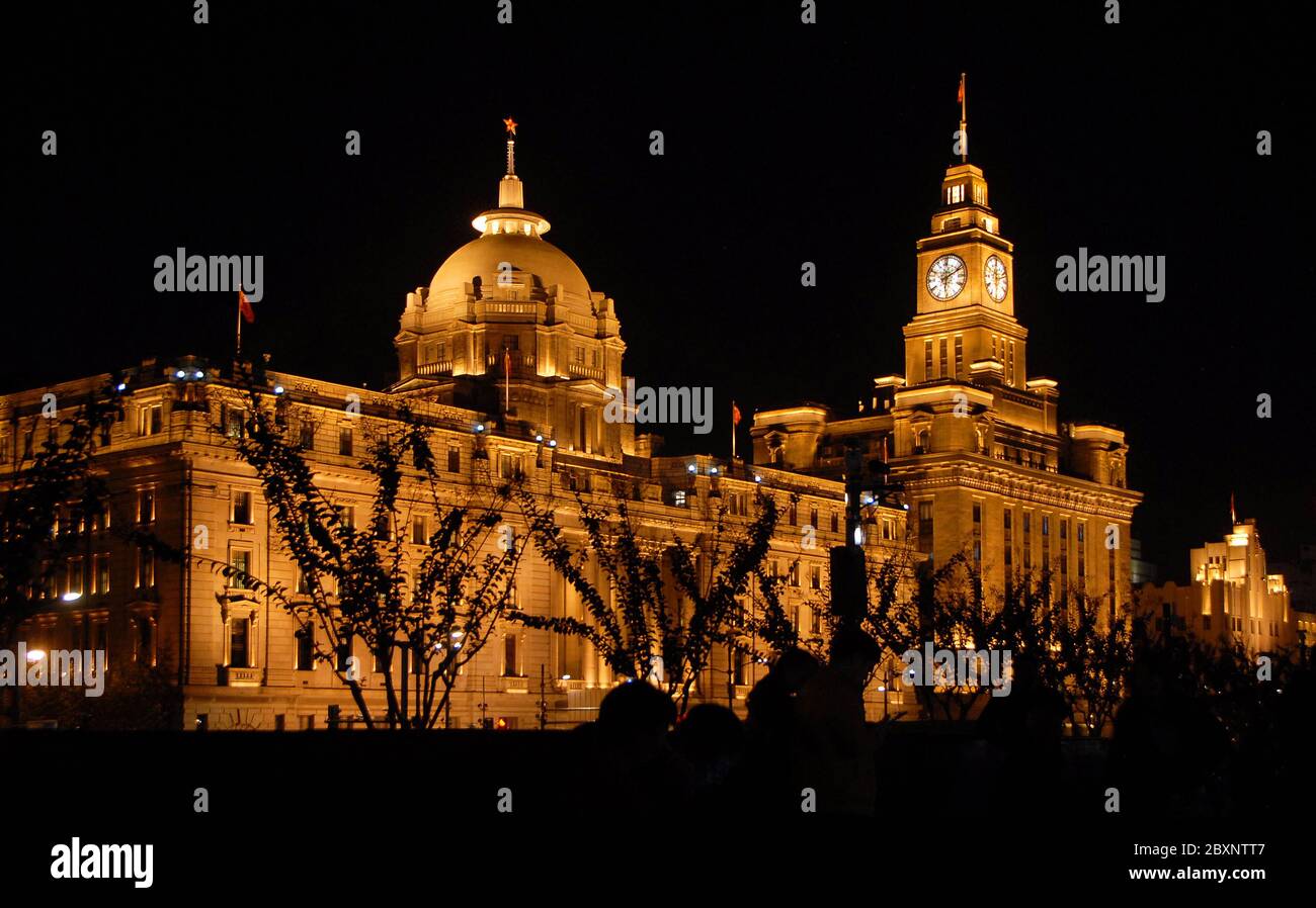 The Bund in Shanghai, China. The Bund is a riverfront area in central ...