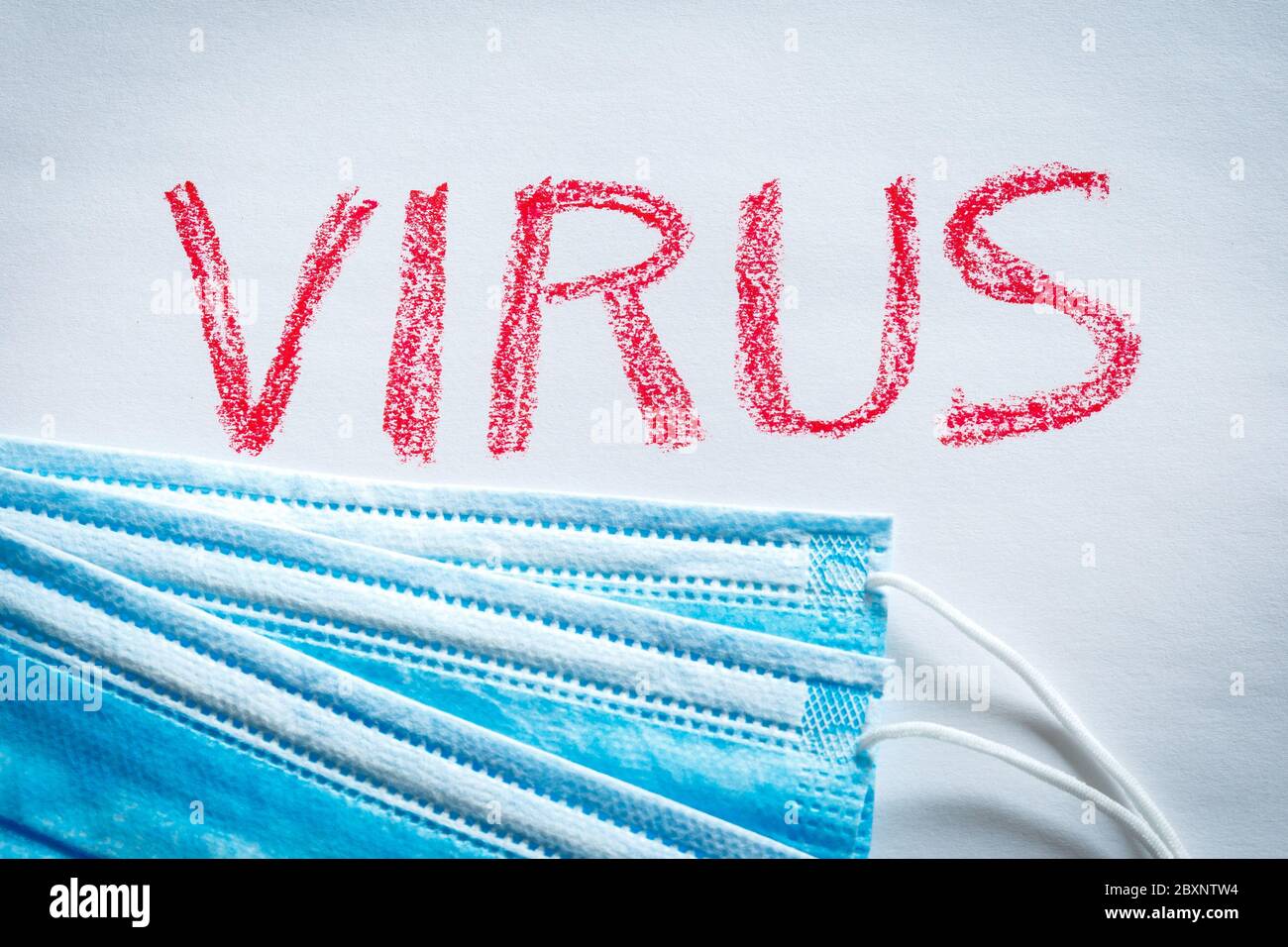 The inscription virus in red letters. The concept of viral diseases and ...