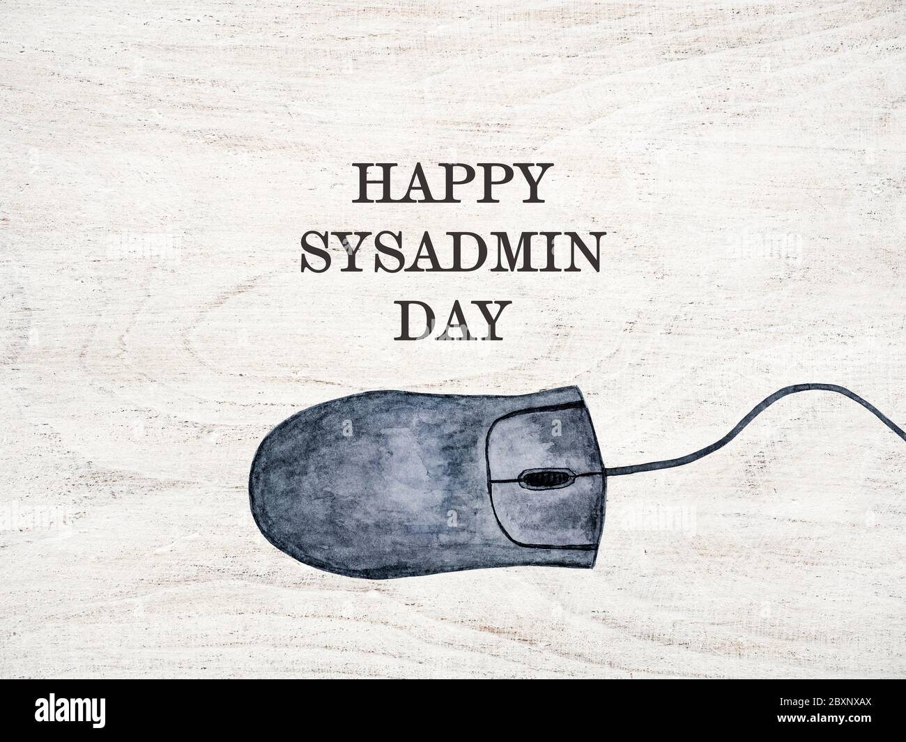 Greeting card for Sysadmin Day. White background Stock Photo - Alamy