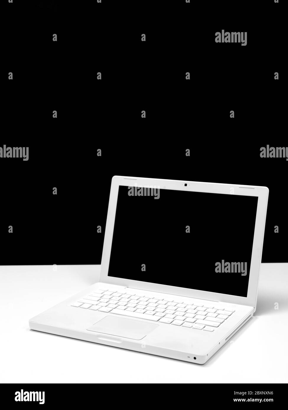 A laptop computer isolaterd against a white background Stock Photo - Alamy