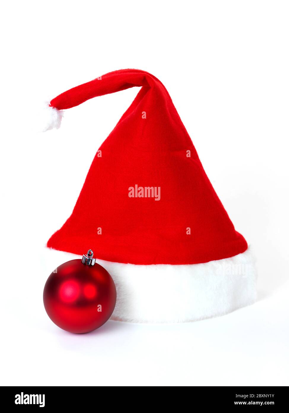 A santa hat isolated against a white background Stock Photo - Alamy