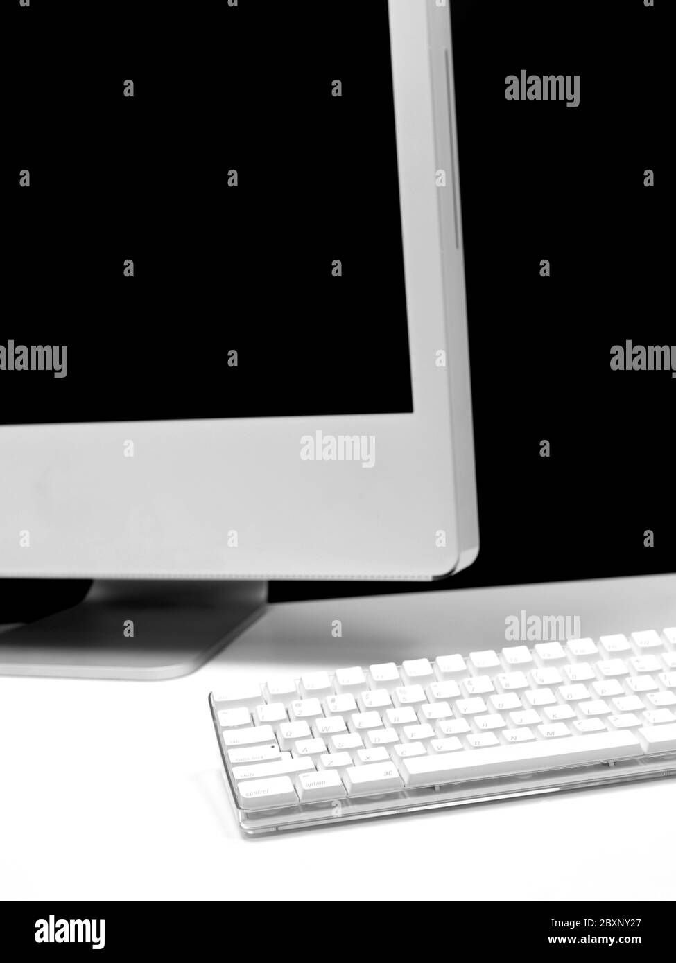 Desktop computer cutout Black and White Stock Photos & Images - Alamy