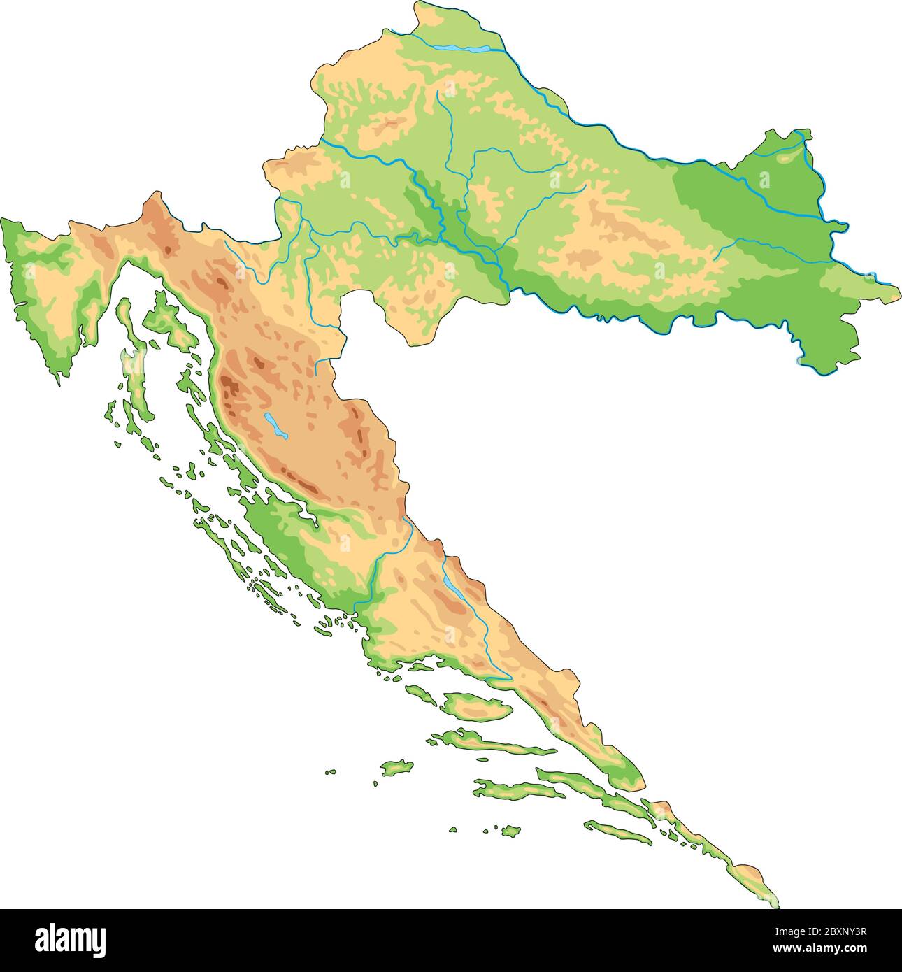 Croatia map Cut Out Stock Images & Pictures - Alamy