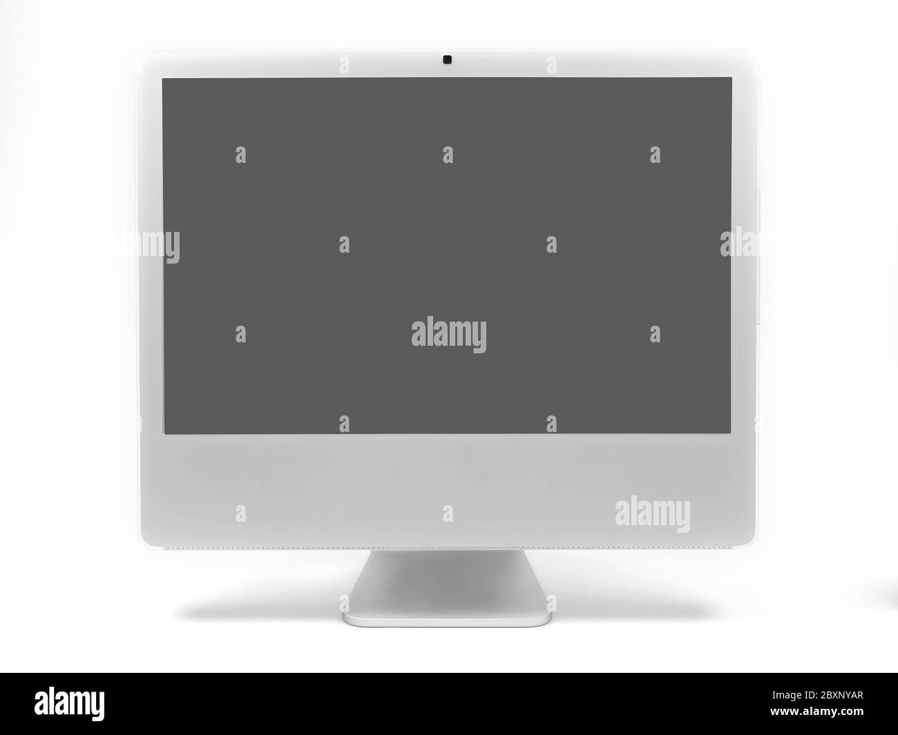 A desktop computer screen isolaterd against a white background Stock ...