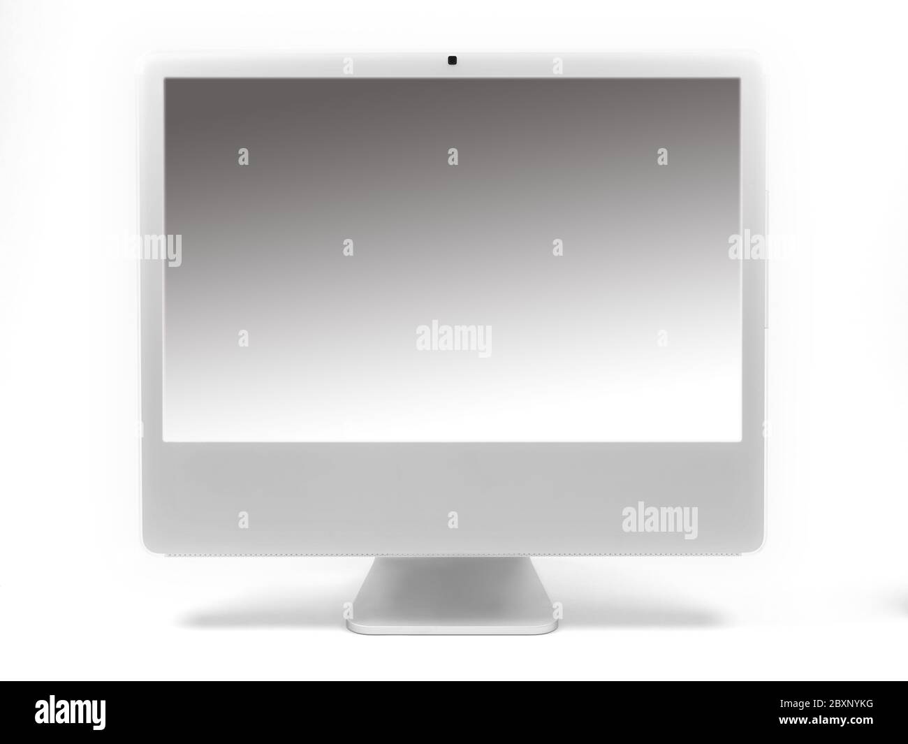 A desktop computer screen isolaterd against a white background Stock ...