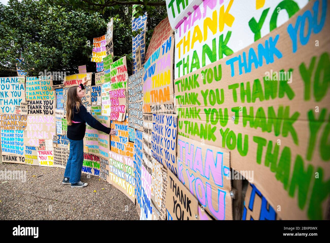Hermione Wilson helps to install a new artwork at Jupiter Artland ...