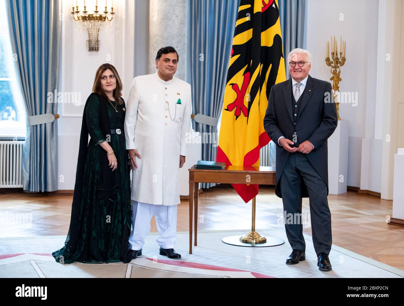 Berlin, Germany. 08th June, 2020. Mohammad Faisal (M), Ambassador of ...