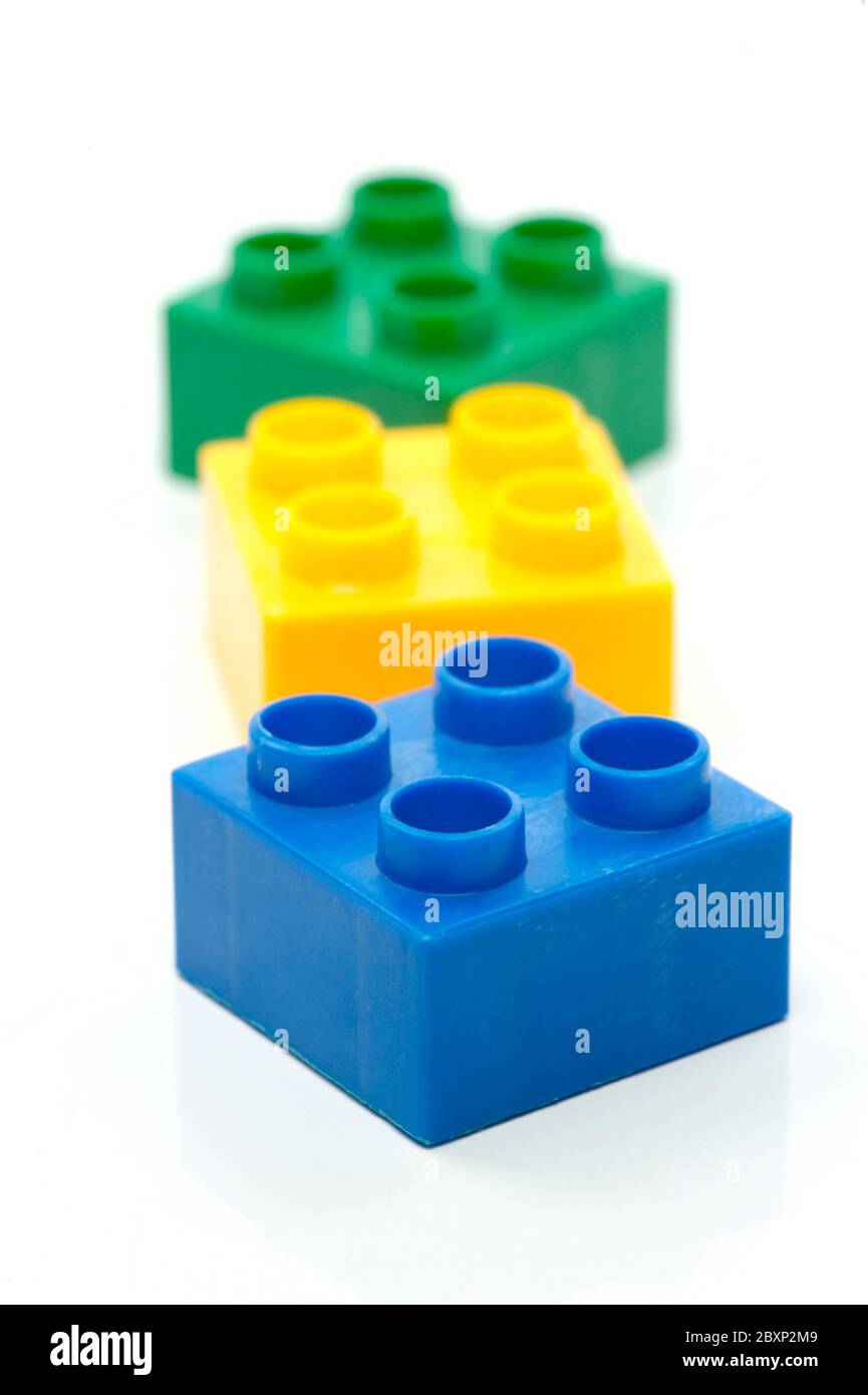 Children build blocks Cut Out Stock Images & Pictures - Alamy