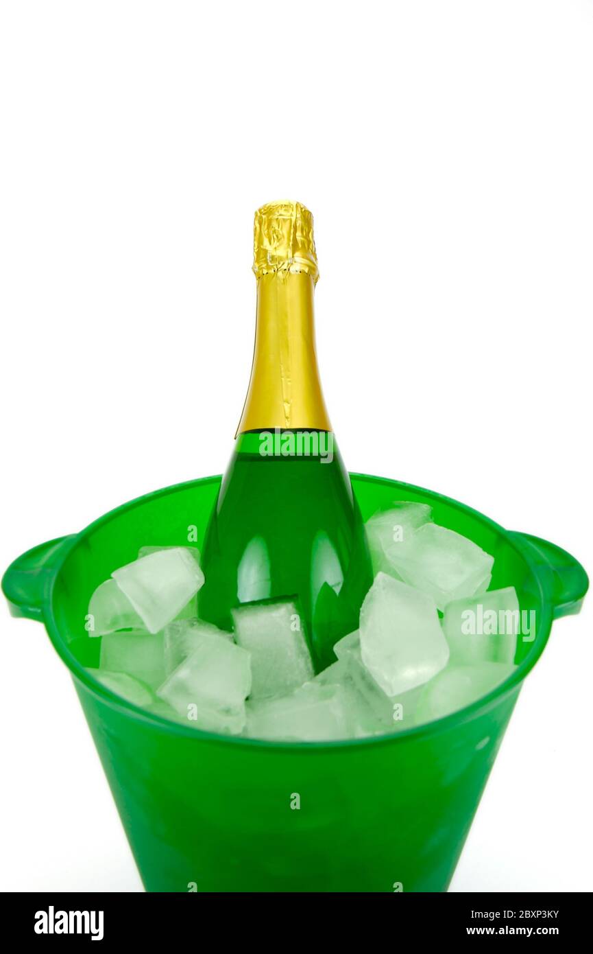 Champagne On Ice Stock Photo - Alamy