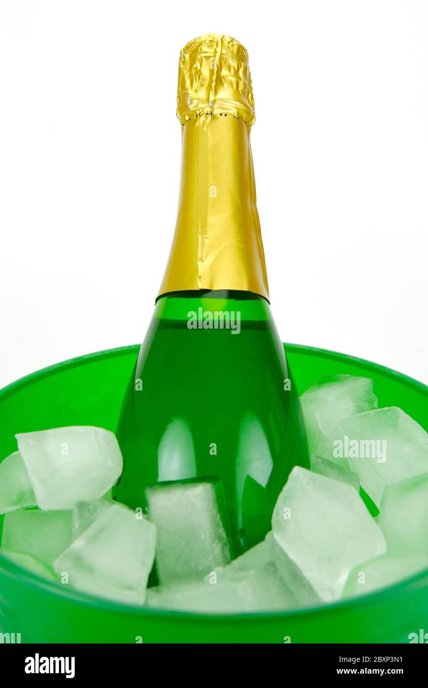 Champagne On Ice Stock Photo - Alamy