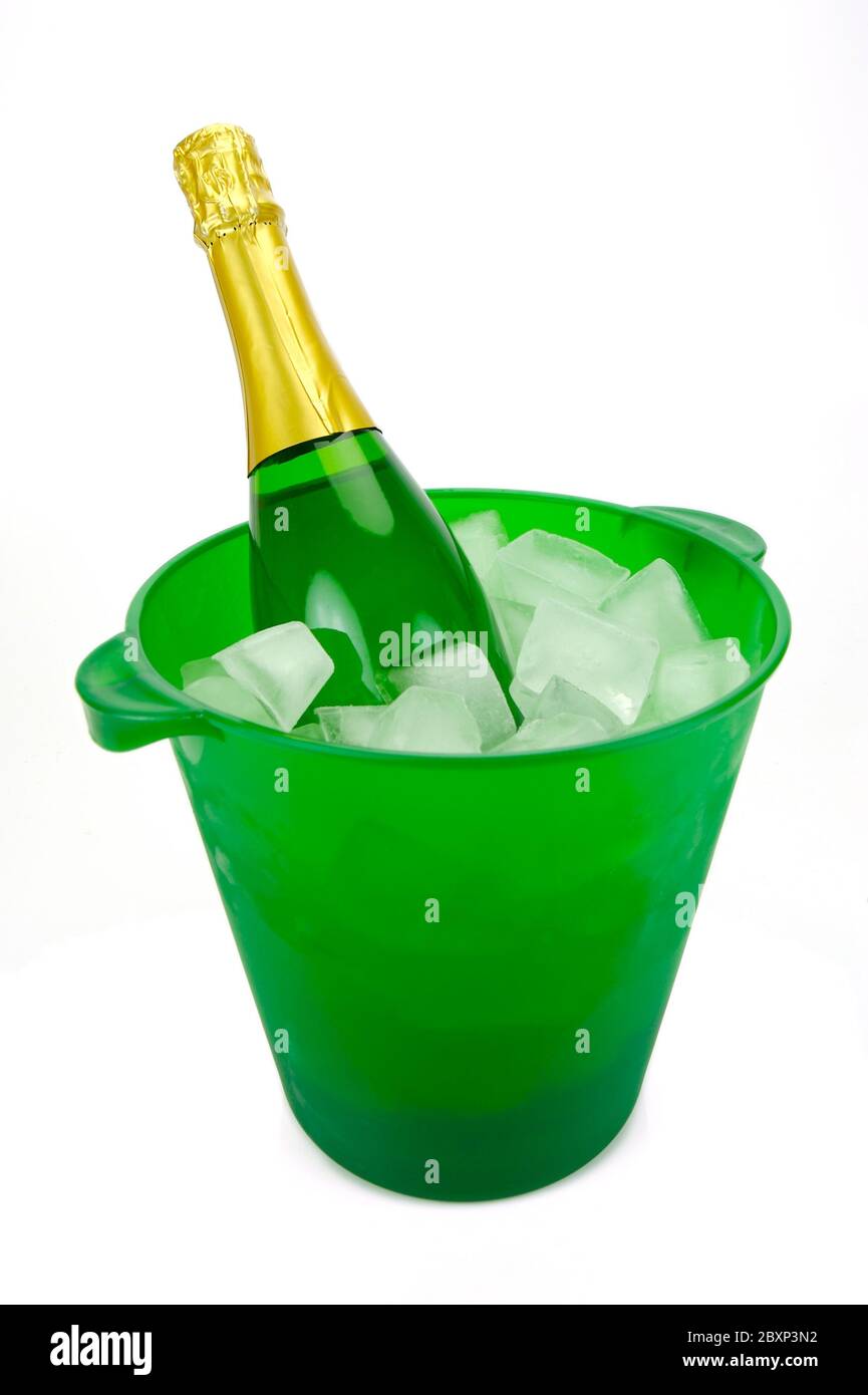 Bottle french champagne on ice hi-res stock photography and images - Alamy