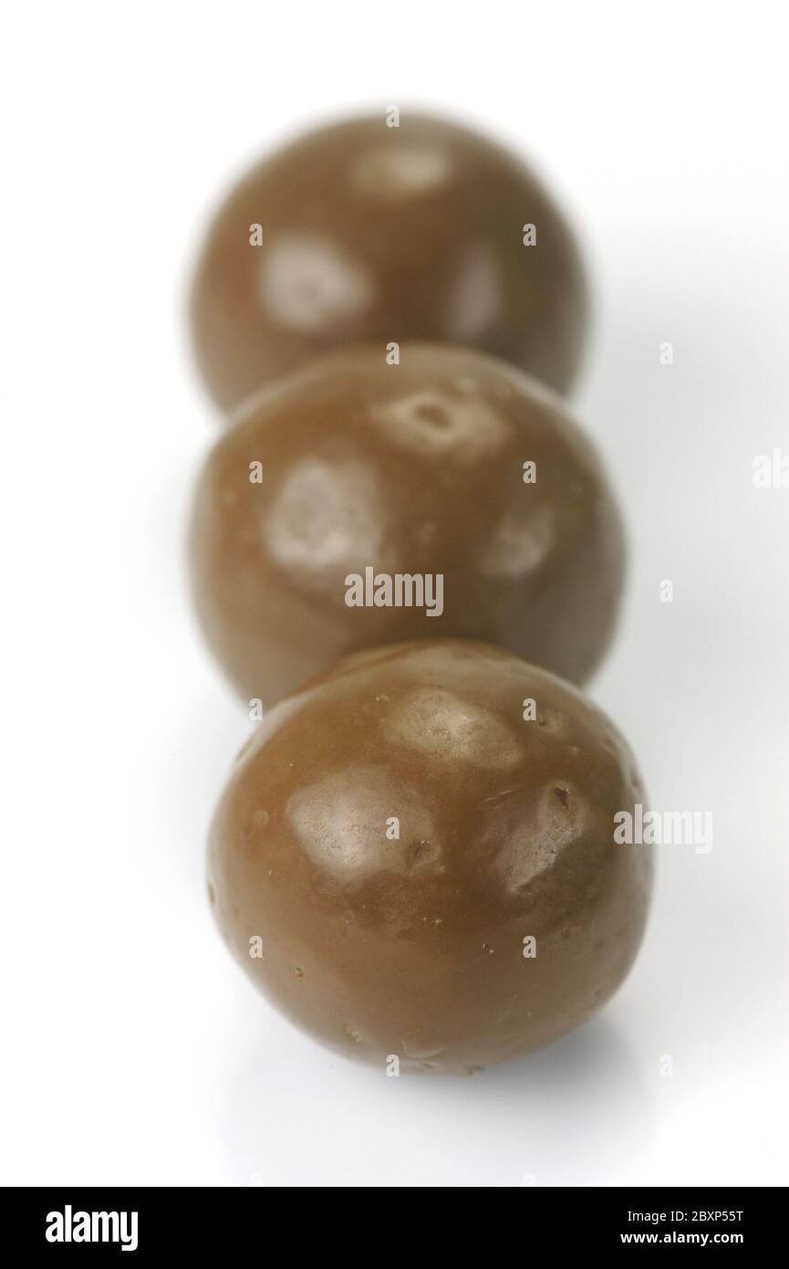 Chocolate Coated Balls Stock Photo - Alamy