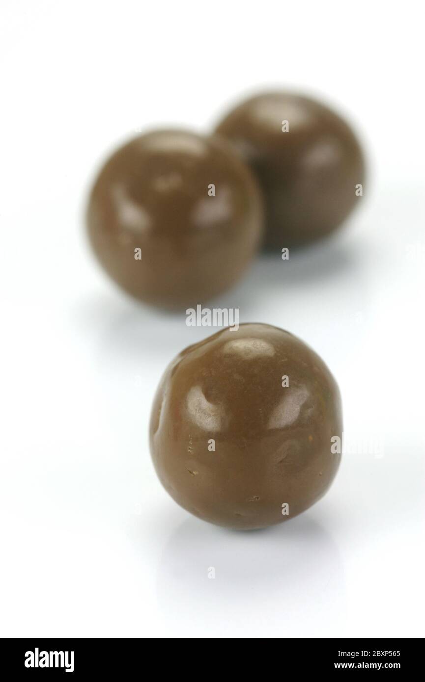Chocolate Coated Balls Stock Photo - Alamy