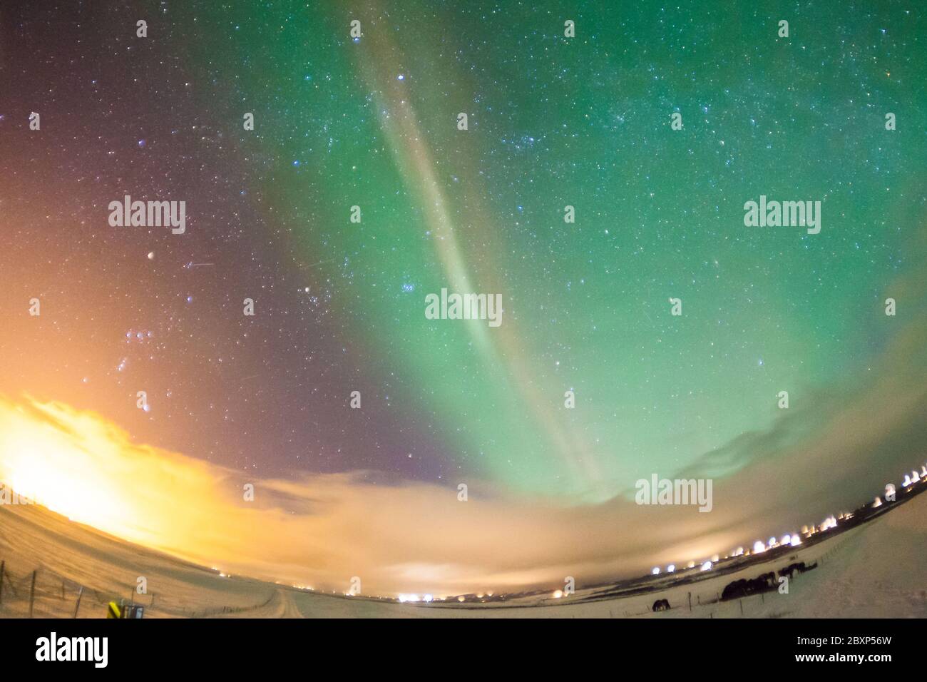 Aurora Borealis or better known as the The Northern Light in Golden ...