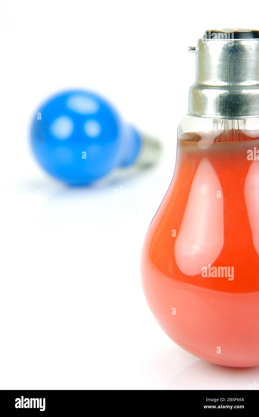 Colored Light Bulbs Stock Photo - Alamy