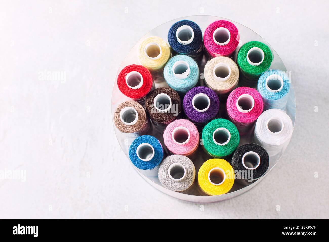 Bright multi colored embroidery thread yarns. Handmade embroidery ...