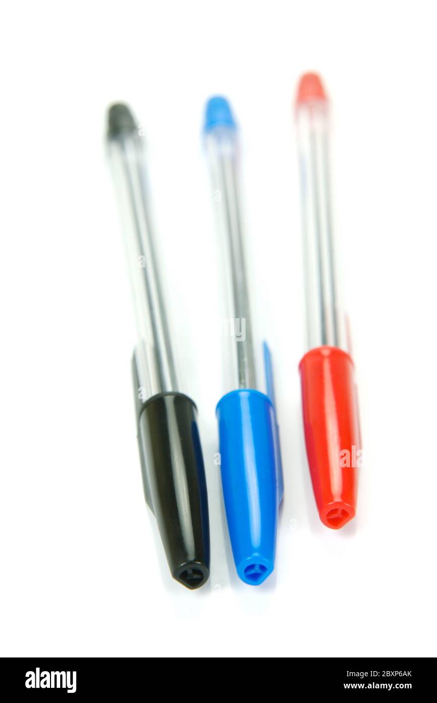Coloured Ball Point Pens Stock Photo - Alamy