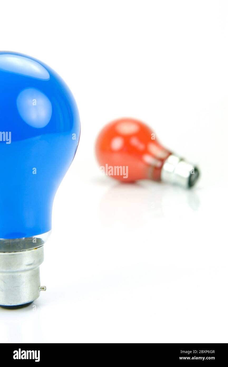 Colored Light Bulbs Stock Photo - Alamy