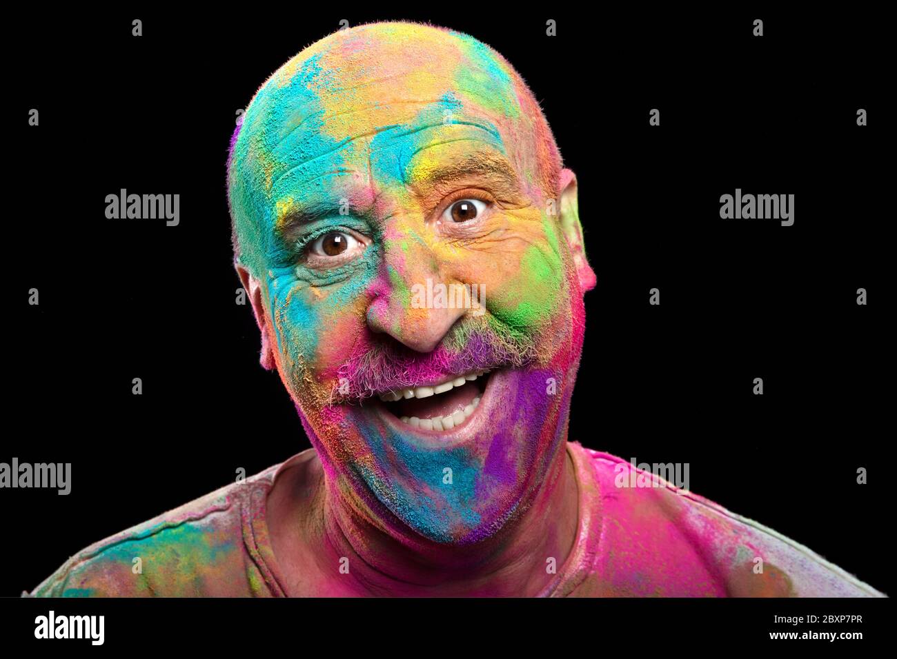 Bald man laughing camera hi-res stock photography and images - Alamy