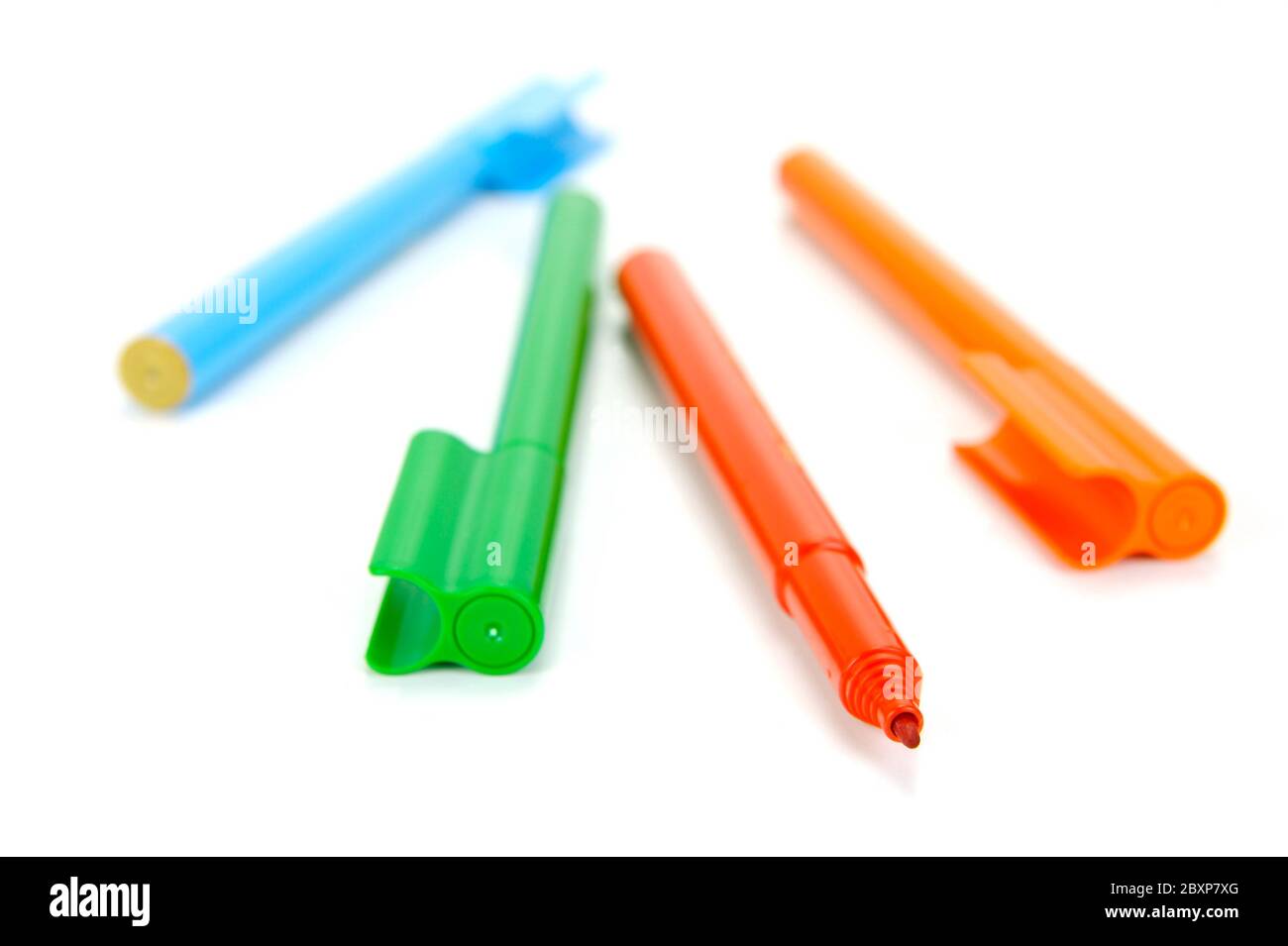 Children with pens Cut Out Stock Images & Pictures - Alamy