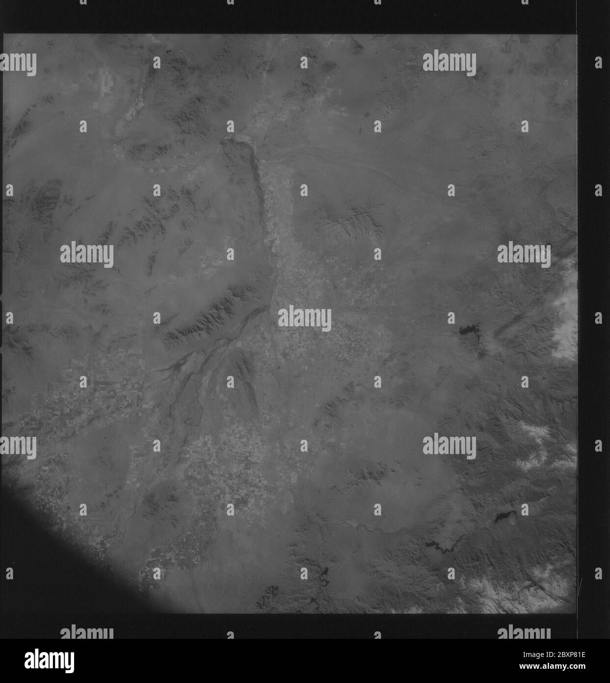 Phoenix arizona satellite image Black and White Stock Photos & Images ...