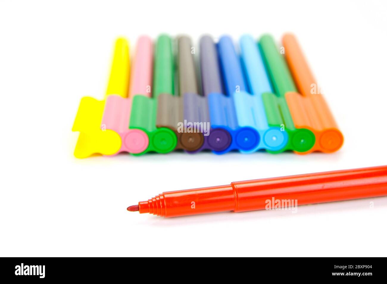 Children with pens Cut Out Stock Images & Pictures - Alamy