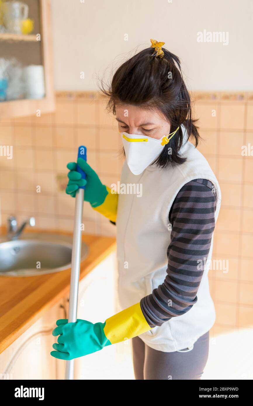Protective mask rubber gloves hi-res stock photography and images - Alamy
