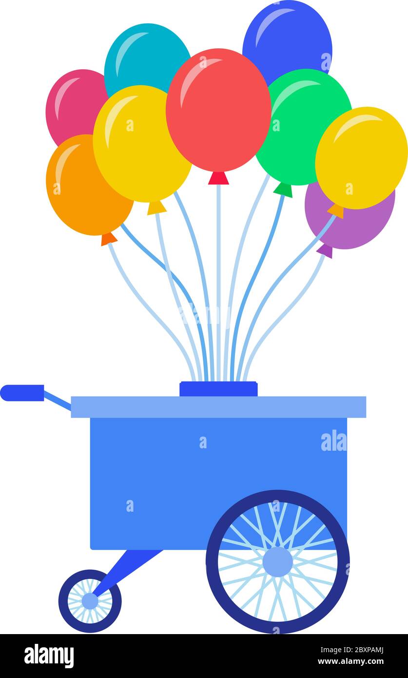 Balloon cart vector icon flat isolated Stock Vector Image & Art - Alamy