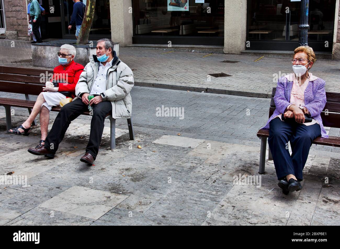 Social distancing, Barcelona, Spain Stock Photo - Alamy