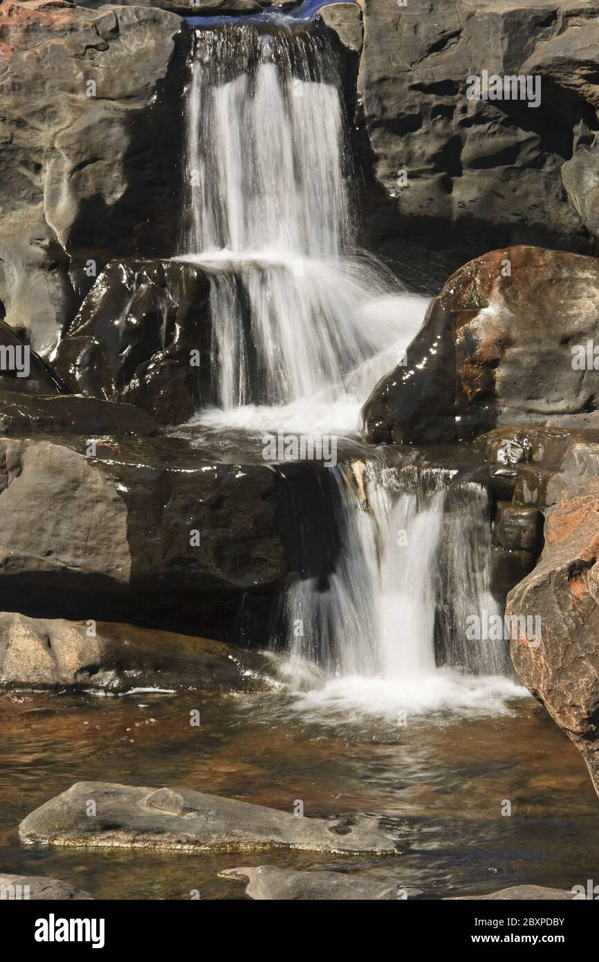 Bourke´s Luck Potholes, Panorama Route, small waterfall, South Africa ...