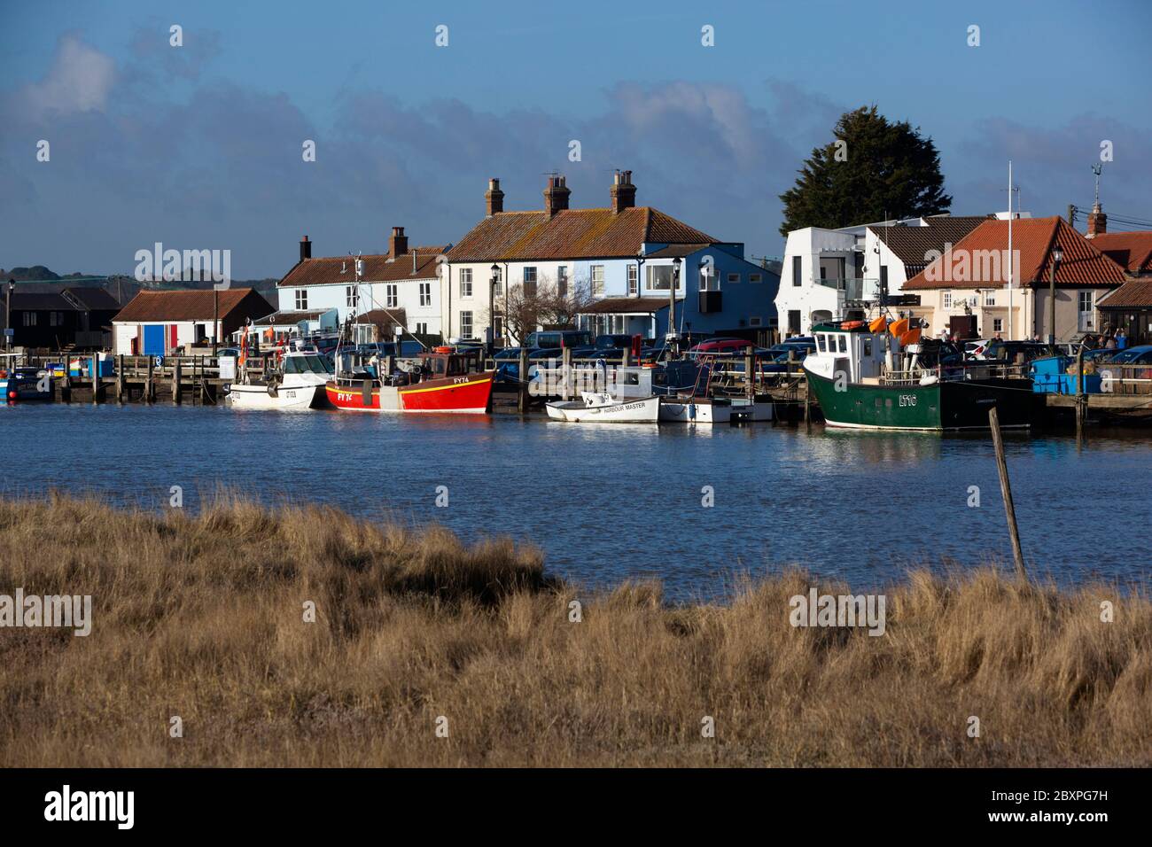 Southwold Harbour viewed from Walberswick, Suffolk, England, UK Stock ...