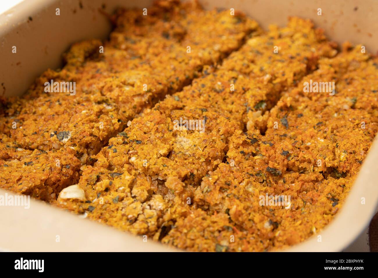 Oven Pumpkin kibbeh with herbs and onion Stock Photo - Alamy