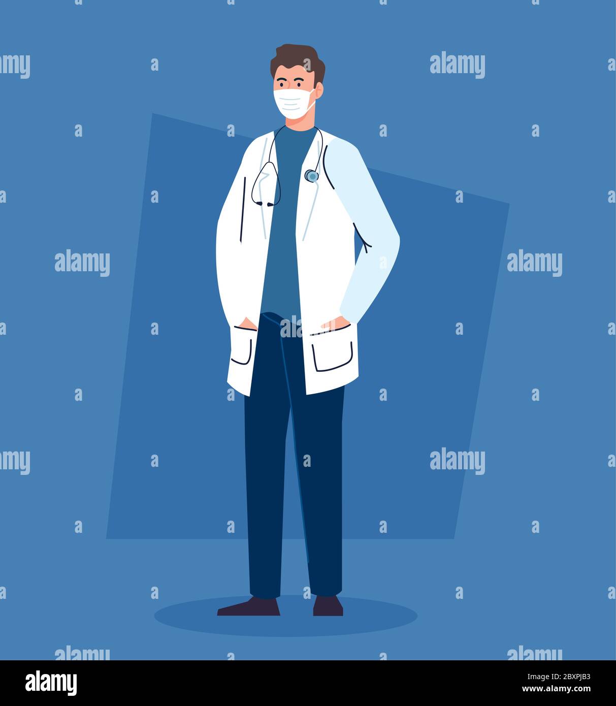 doctor using face mask during covid 19 Stock Vector Image & Art - Alamy