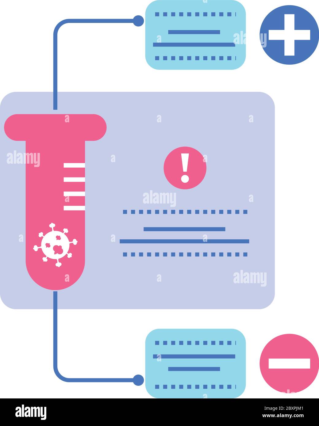 coronavirus test results infographic template vector illustration ...
