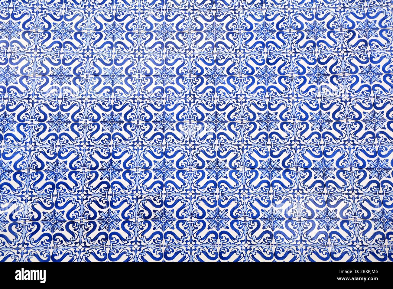 Azulejos on the wall of building in Portugal Stock Photo - Alamy