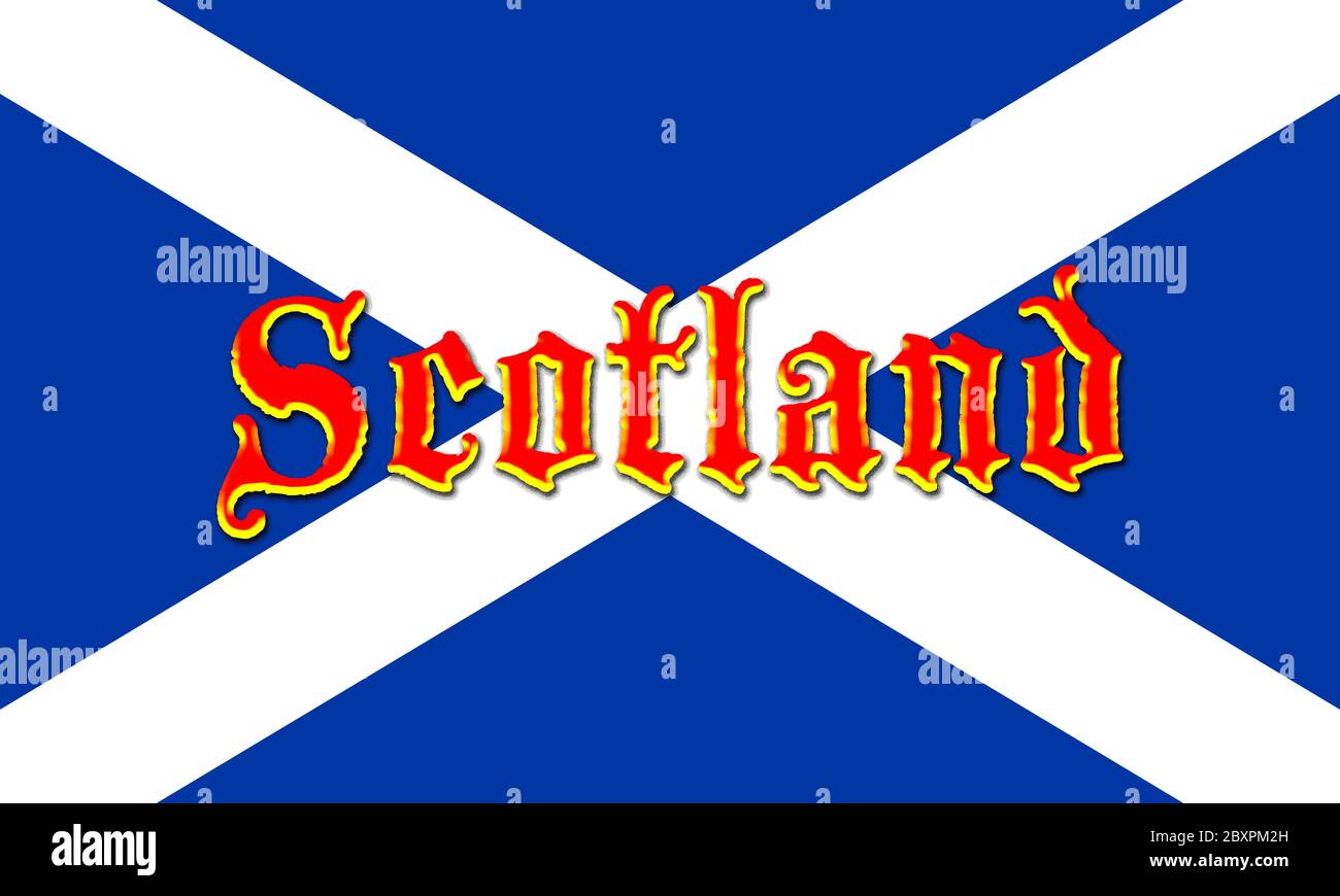 The Saltire St Andrews Cross on the flag of Scotland. A country which ...