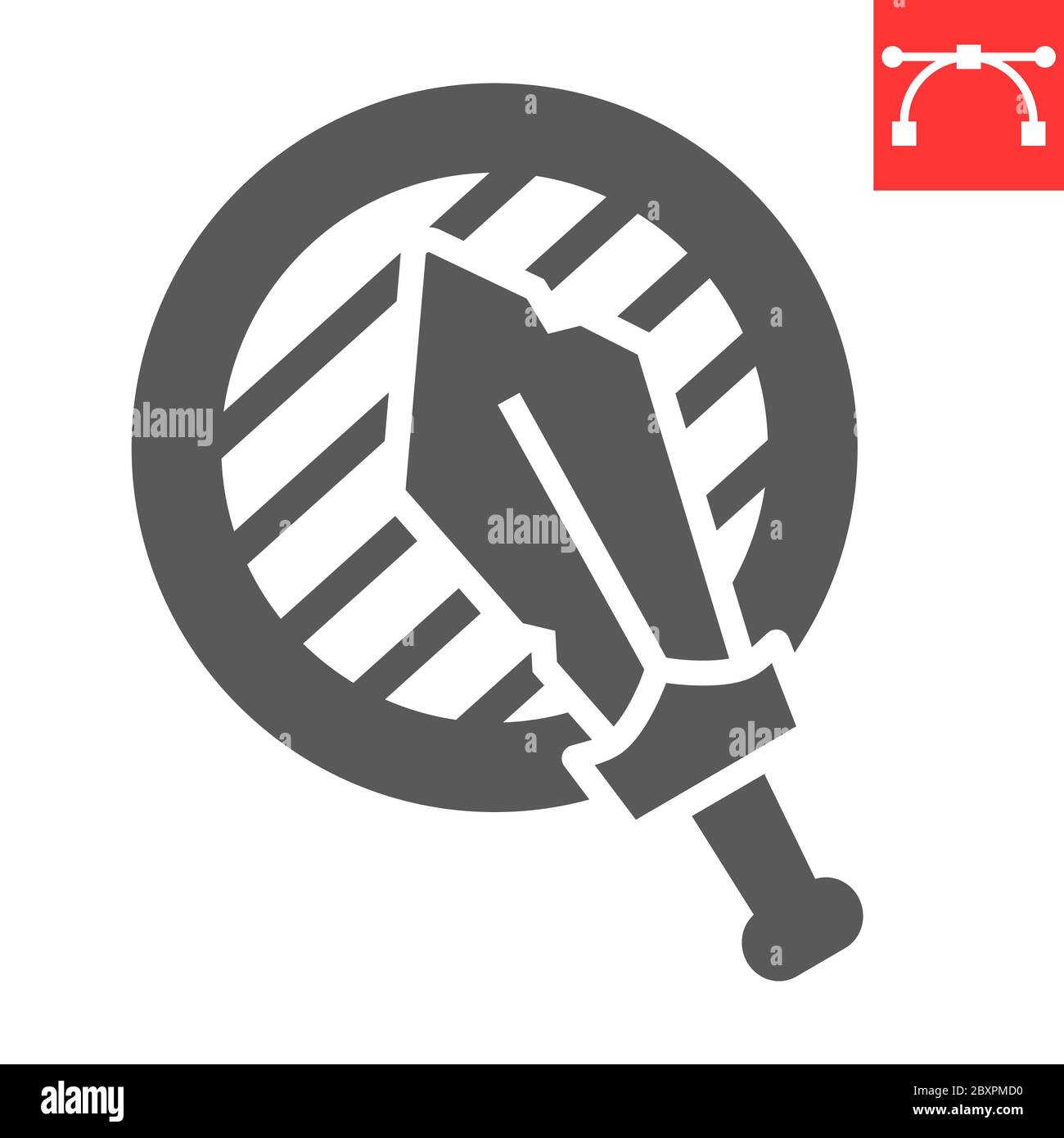 RPG game glyph icon, video games and battle, sword with shield sign ...