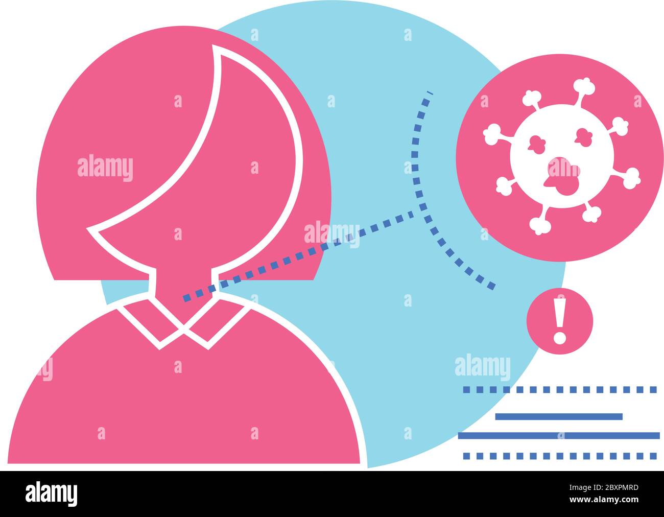 infographic of woman with symptoms of coronavirus vector illustration ...