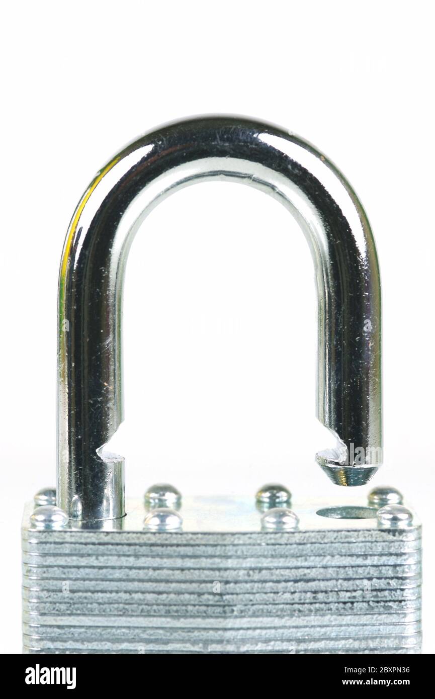 Security padlocks isolated against a white background Stock Photo - Alamy